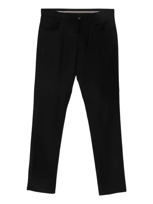 Canali Button Trousers - Black