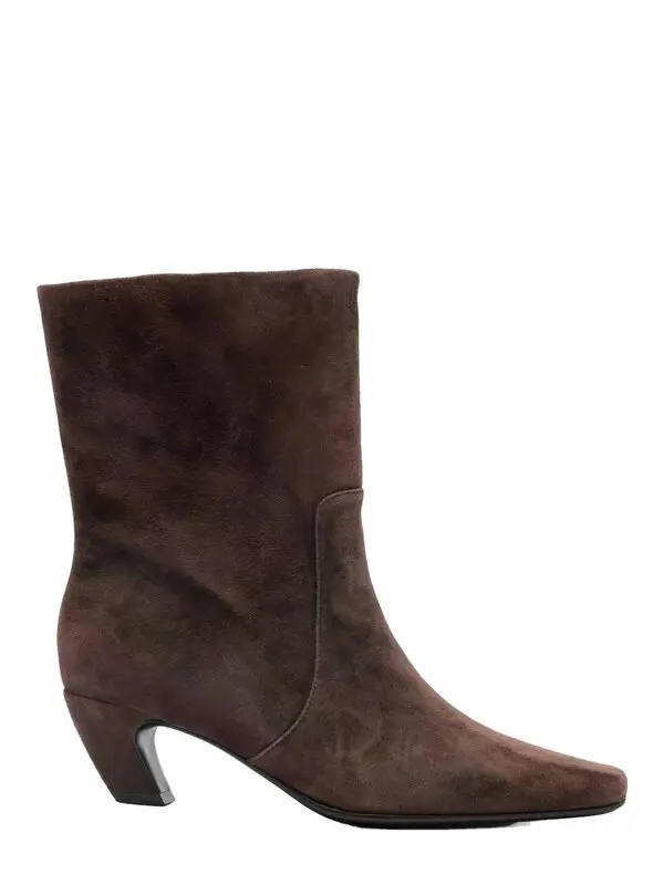 MARC ELLIS 55mm Square Toe Boots - Brown