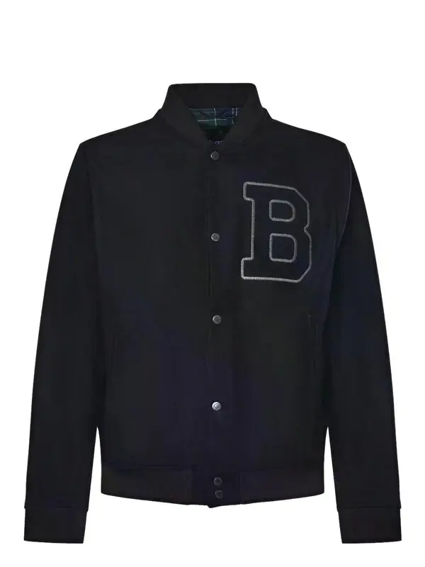 Barbour Logo-detail Bomber Jacket - Blue