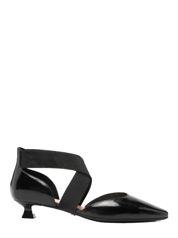 MARC ELLIS 35mm Elasticated Strap Pumps - Black