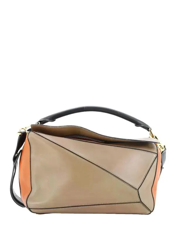 Loewe Puzzle Leather Shoulder Bag - Brown