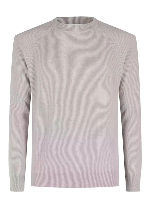 FILIPPO DE LAURENTIIS Ribbed Crew Neck Sweater - Neutrals