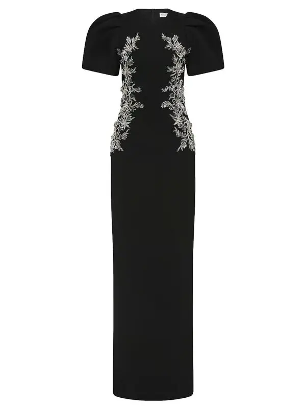 Rebecca Vallance Zephyr Puff-sleeve Maxi Dress - Black