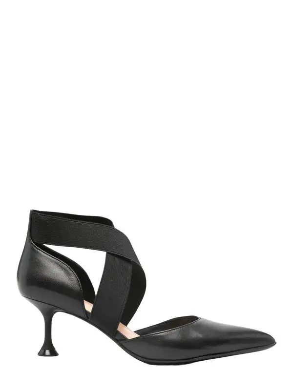 MARC ELLIS 60mm Elasticated Strap Pumps - Black
