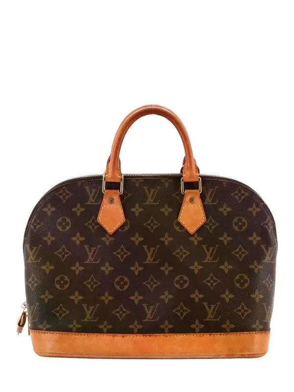 LOUIS VUITTON Vintage Alma Handbag Monogram Canvas Pm Satchel - Brown