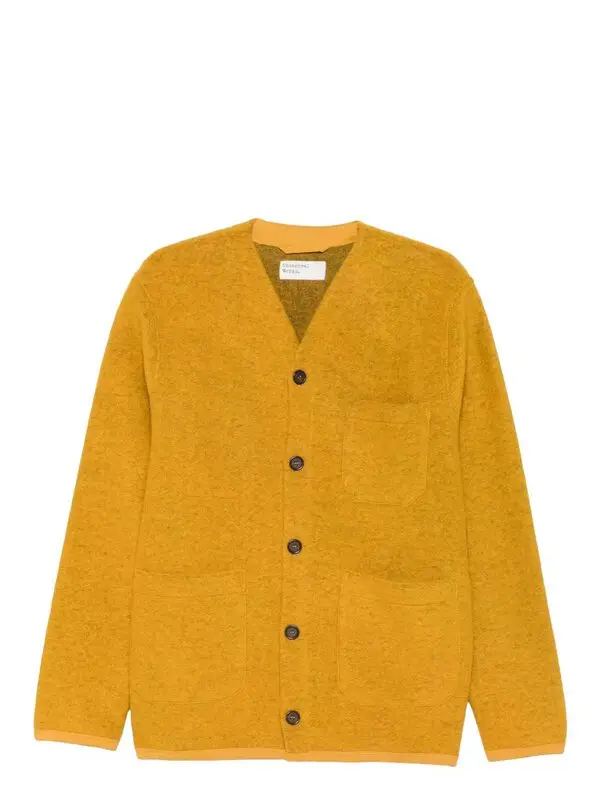 Universal Works Fleece-pocket Cardigan - Yellow