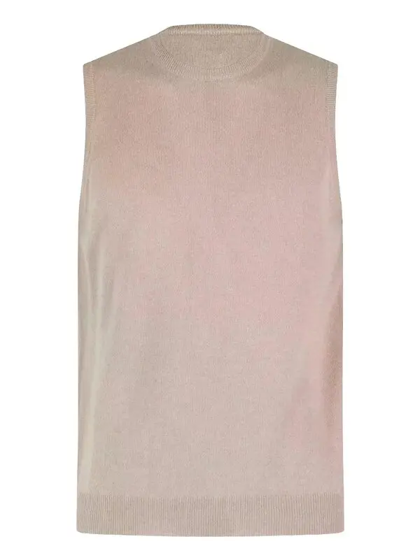FILIPPO DE LAURENTIIS Ribbed Sleeveless Top - Neutrals