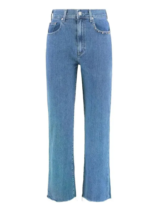 LE JEAN Frayed Hem Jeans - Blue
