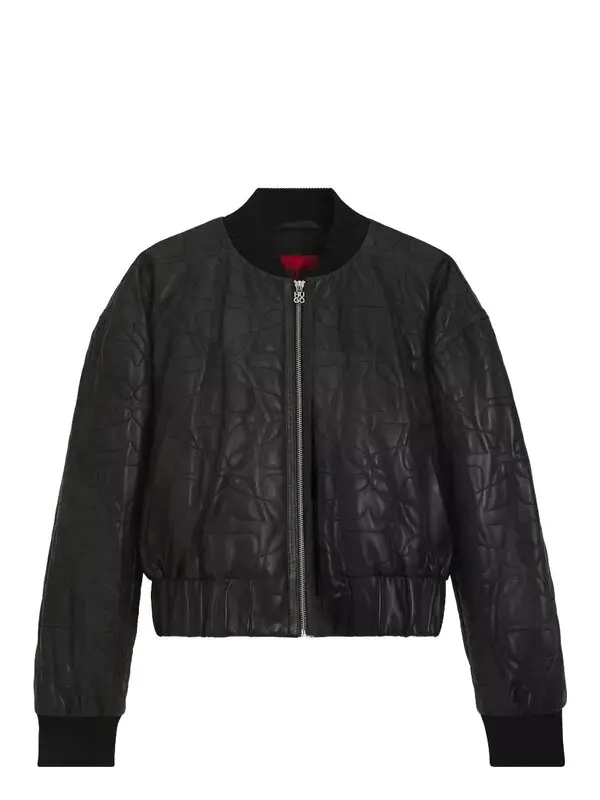 Hugo Lesana Quilted Zip-up Jacket - Black
