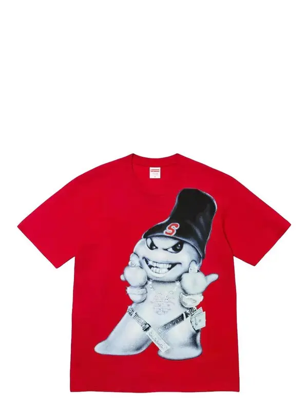 Supreme Snowman Graphic T-shirt - Red