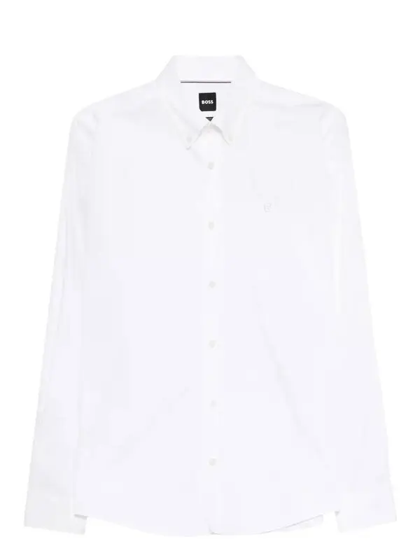 BOSS Logo-embroidered Shirt - White