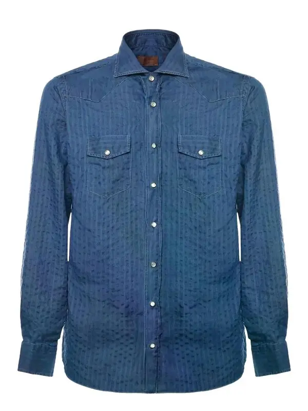 BORRIELLO NAPOLI Striped Shirt - Blue