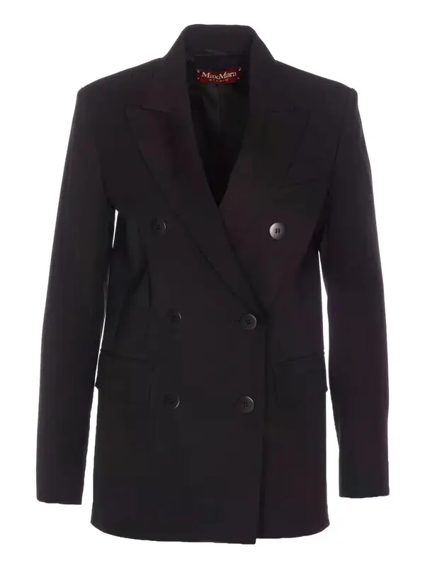 Max Mara Double-breasted Vadere Jacket - Black