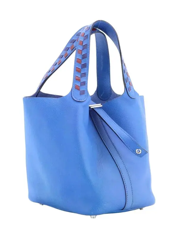 Hermès Picotin Lock Tressage Epsom Pm Bucket Bag - Blue