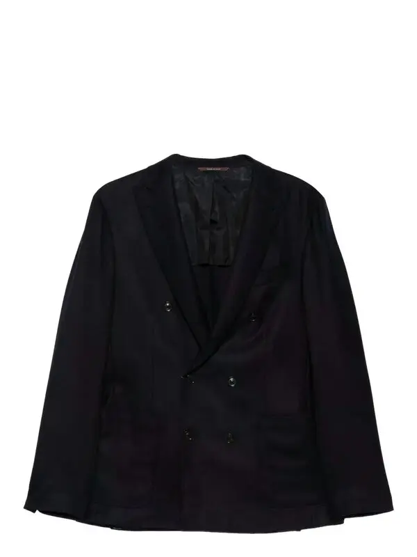 Canali Double-breasted Jacket - Blue
