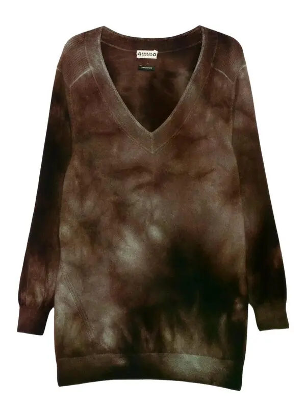 A.N.G.E.L.O. VINTAGE UPCYCLING Tie-dye Sweater - Brown