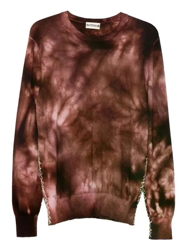 A.N.G.E.L.O. VINTAGE UPCYCLING Tie-dye Sweater - Brown