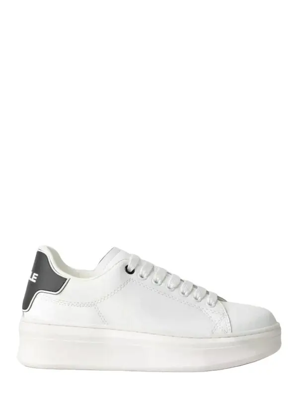 GAELLE Platform Heel Sneakers - White