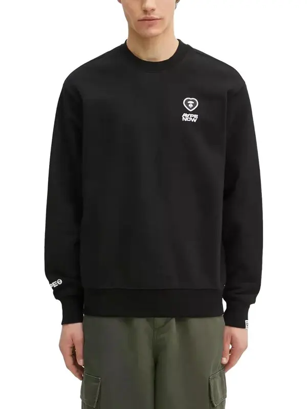 AAPE BY *A BATHING APE Logo Detail Sweatshirt - Black
