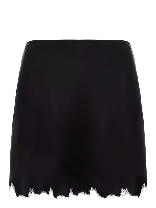 MANURI Josephine Lace-trim Mini Skirt - Black