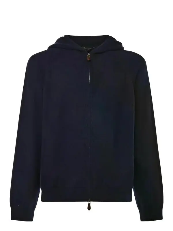 Loro Piana Hooded Zip-up Jacket - Blue