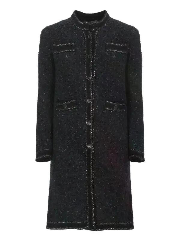 D.exterior Sequin-embellished Coat - Black