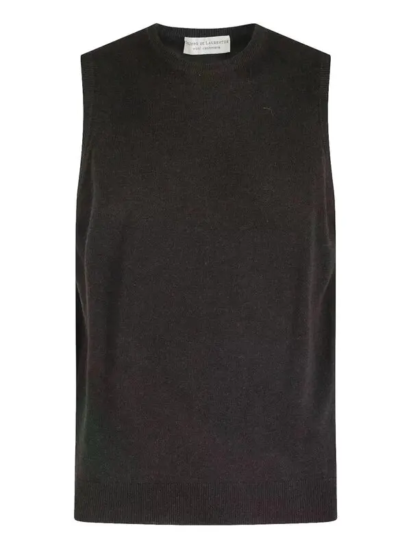 FILIPPO DE LAURENTIIS Sleeveless Vest - Brown