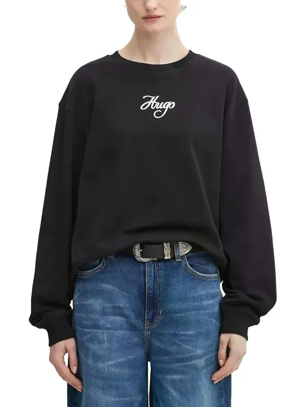 Hugo Logo-detail Sweatshirt - Black