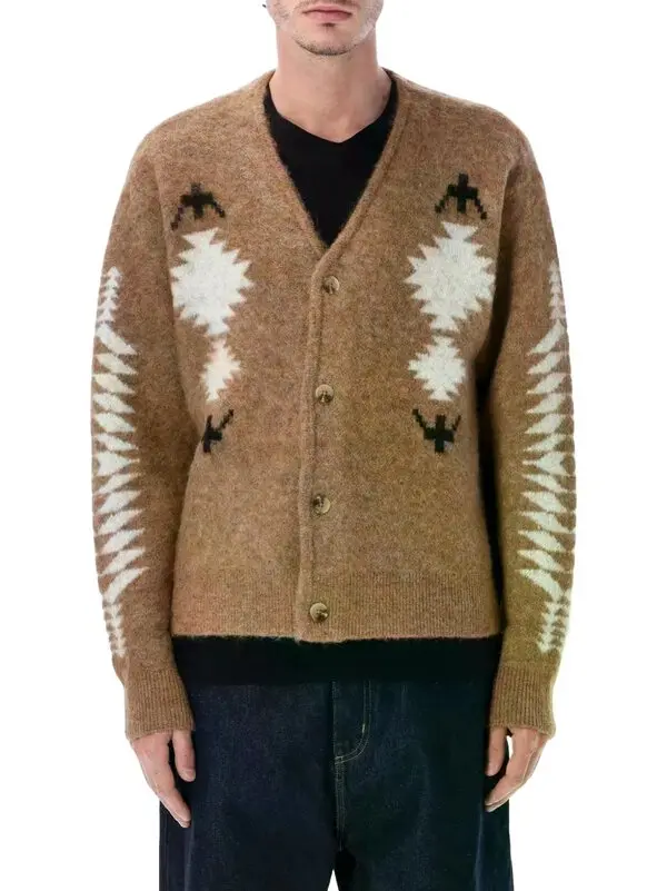 Pendleton Patterned Cardigan - Brown