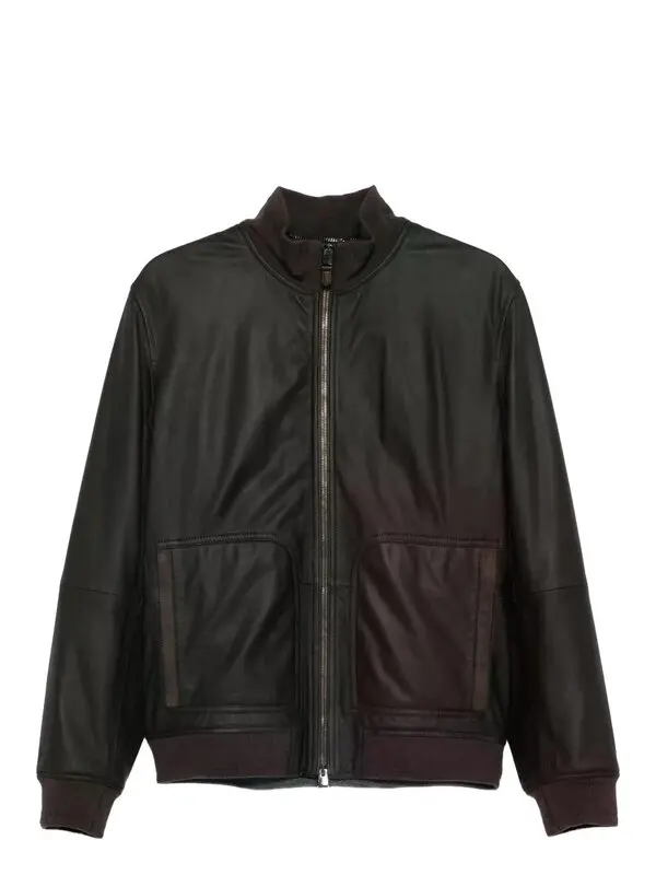 Canali Leather Jacket - Brown