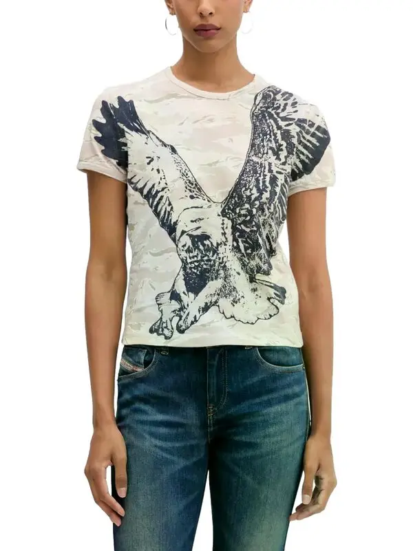DIESEL Eagle Graphic T-shirt - Neutrals