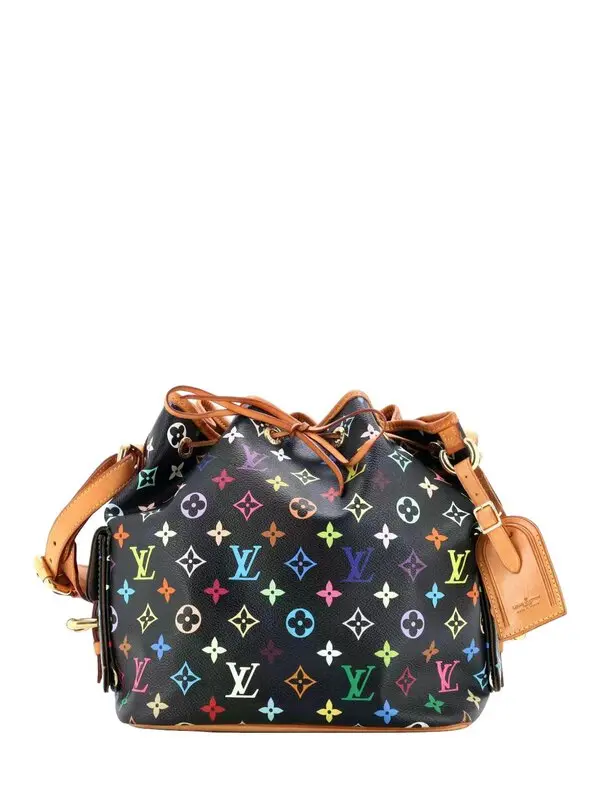 LOUIS VUITTON Monogram Multicolor Petit Noe Bucket Bag - Black