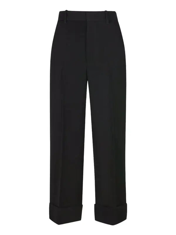 Gucci Turn-up Hem Trousers - Black