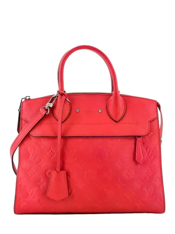 LOUIS VUITTON Pont Neuf Handbag Monogram Empreinte Leather Mm - Red
