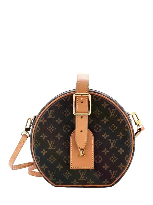 LOUIS VUITTON Petite Boite Chapeau Crossbody Bag Monogram Canvas - Brown