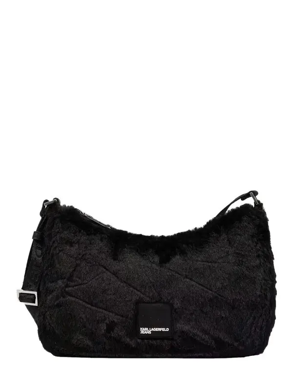 Karl Lagerfeld Faux-fur Cross Body Bag - Black