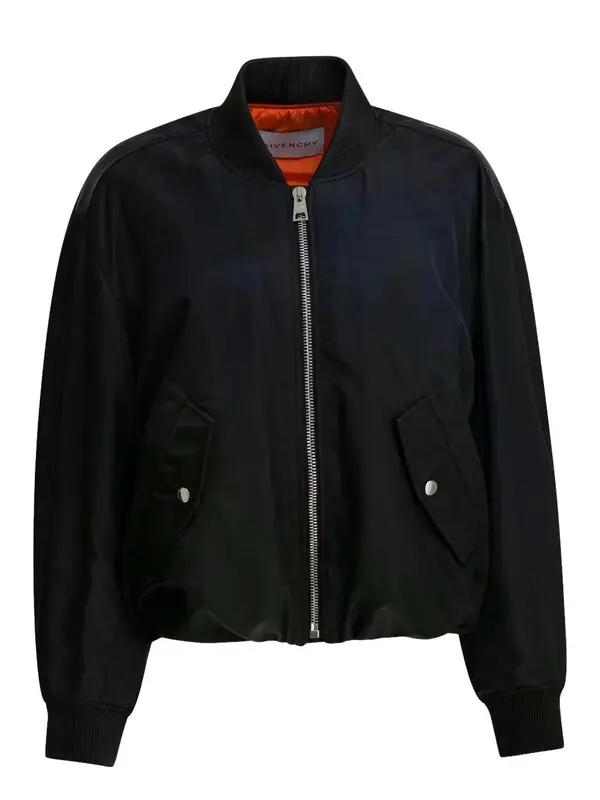 Givenchy Cocoon Cropped Bomber Jacket - Black