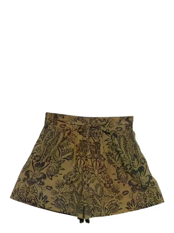 Ulla Johnson Floral Tie Shorts - Green
