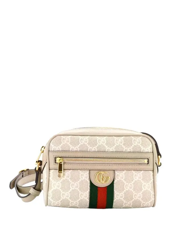Gucci Ophidia Mini Crossbody Bag Gg Coated Canvas - Neutrals