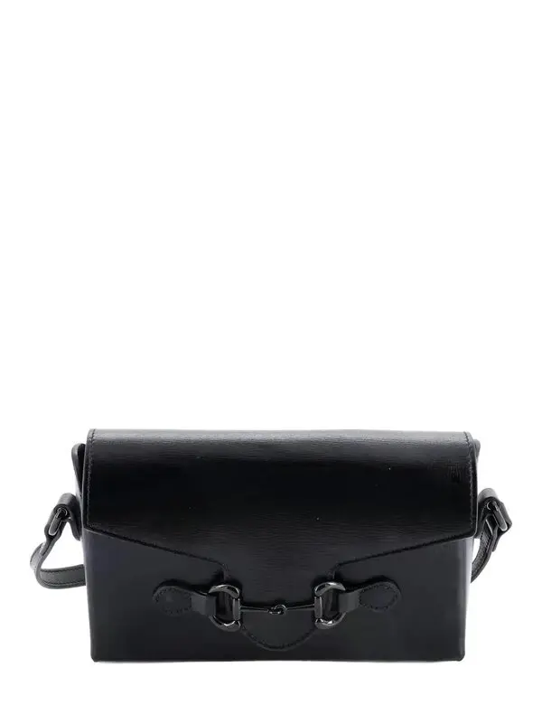 Gucci Horsebit 1955 Flap Mini Crossbody Bag - Black