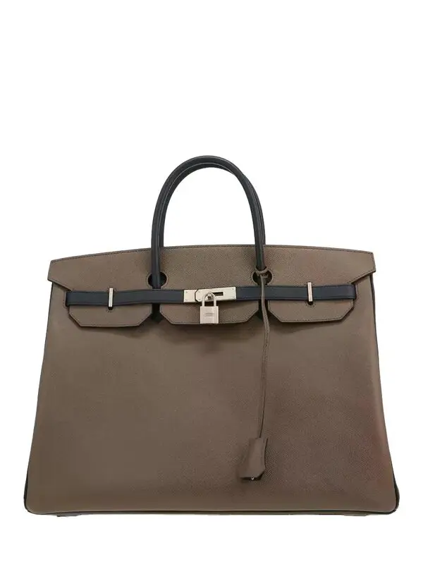 Hermès 2018 Birkin 40 Flap-fastener Tote Bag - Brown