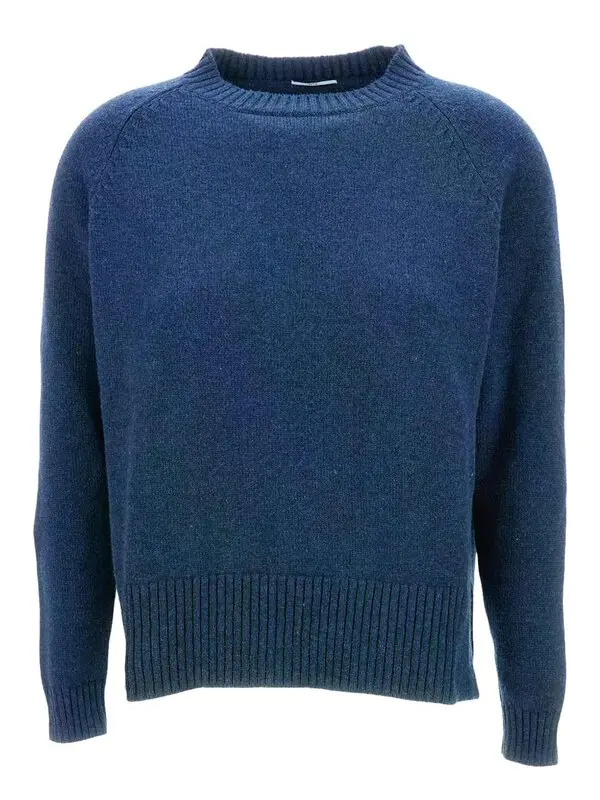 LIVTHELABEL Ribbed-trim Crew Neck Sweater - Blue