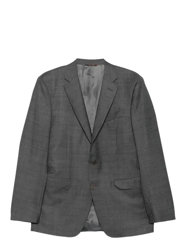 Canali Three-button Check Suit - Grey