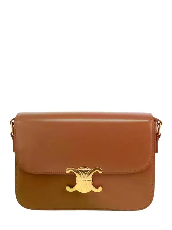 Celine Triomphe Leather Cross-body Bag - Brown