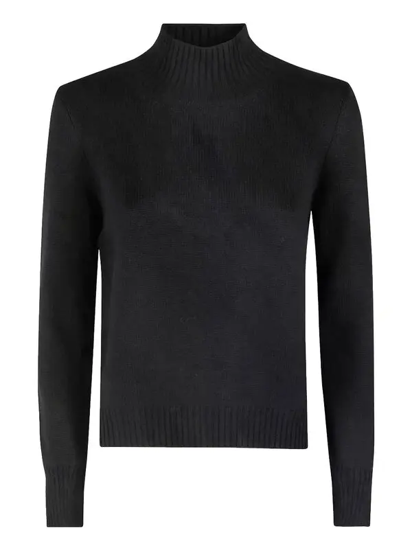 GRAN SASSO Funnel-neck Sweater - Black
