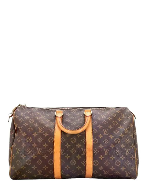 LOUIS VUITTON Keepall Monogram Canvas 45 Satchel - Brown