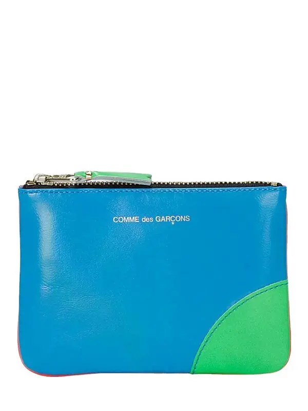 Comme Des Garçons Logo-print Pouch - Blue
