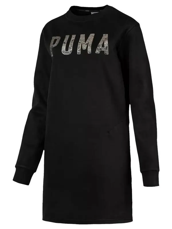 PUMA Logo Fleece Mini Dress - Black