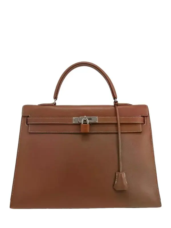 Hermès 1989 Kelly 35 Leather Tote Bag - Brown