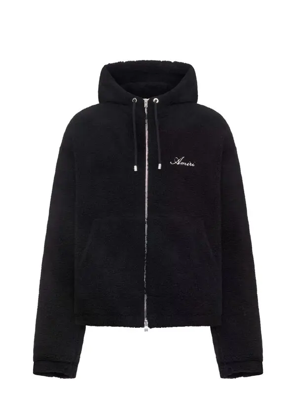 Amiri Hooded Zip-up - Black